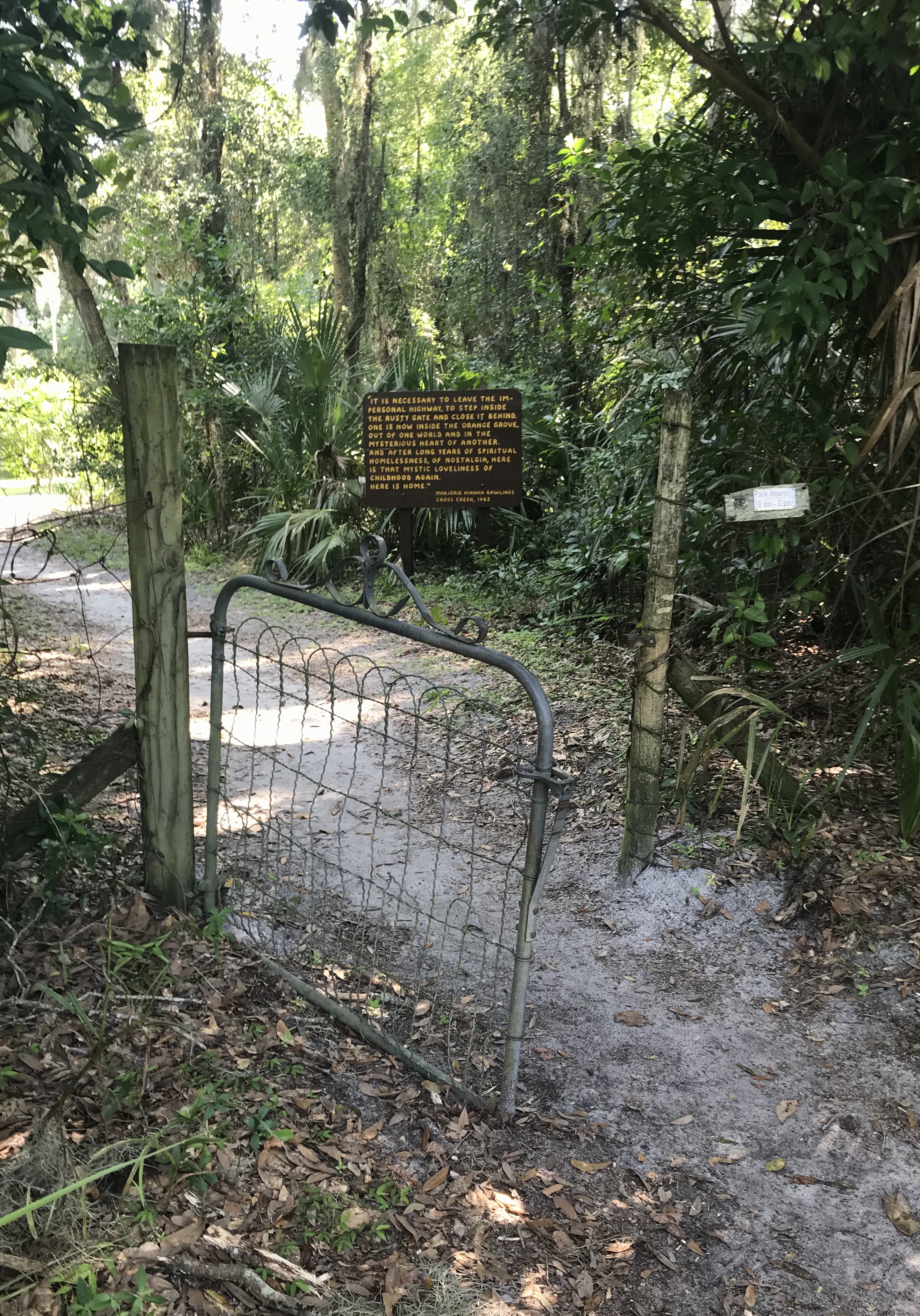 A visit to the Marjorie Kinnan Rawlings Historic State Park – August 10 ...